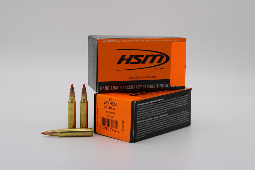 223 Remington, 55gr, V-Max, 50 Rounds – HSM Ammunition